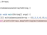 Convert Multidimensional Array Tostring In Java Code2care